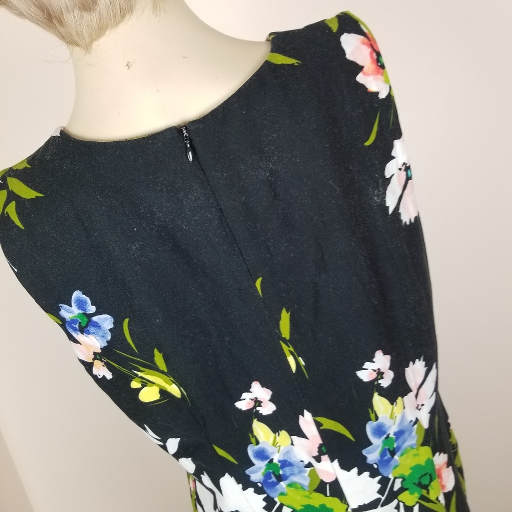 Emma And Michelle Floral Sheath Dress Size 14 - Gem